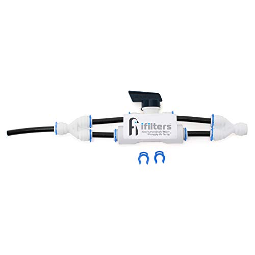 iFilters Reverse Osmosis RO Flush Kit Valve for 75 GPD RO System, 1/4" QC Ports