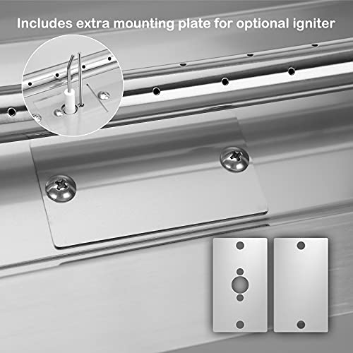 Stanbroil Stainless Steel Linear Trough Drop-in Fire Pit Pan and Burner 72 x 6-Inch