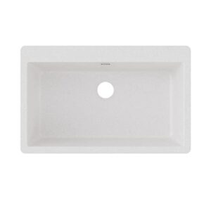 elkay quartz classic elgr13322wh0 white single bowl top mount sink