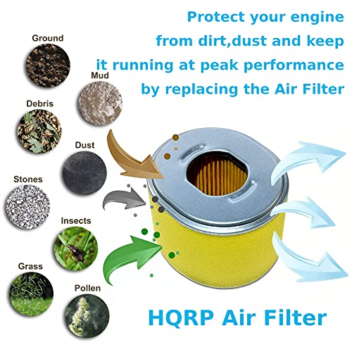 HQRP Filter Element Combo compatible with Honda EG3500 EG3500X EG3500XK1 EN3500 EZ3500 Generator / FR800 Rottotiller, parts 17210-ZE2-505 17210-ZE2-515 17210-ZE2-822 17210-ZE2-821 Replacement