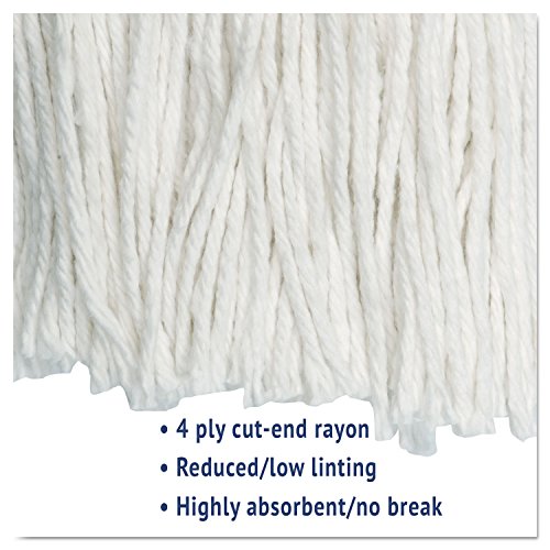 Boardwalk 2024Rea Cut-End Wet Mop Head Rayon No. 24 White