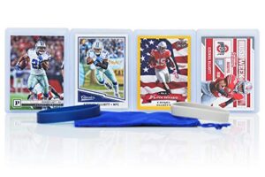 ezekiel elliott football cards (4) - dallas cowboys or ohio state buckeyes trading card gift bundle