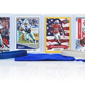 Ezekiel Elliott Football Cards (4) - Dallas Cowboys or Ohio State Buckeyes Trading Card Gift Bundle