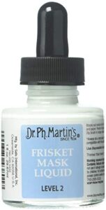 dr. ph. martin's frisket liquid (level 2) masking flud, 1.0 oz, clear