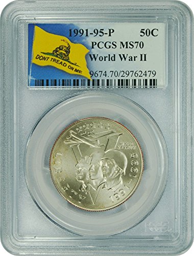 1991 P Commemorative 1991-95 World War II Dont Tread On Me Label (1/2) MS70 PCGS