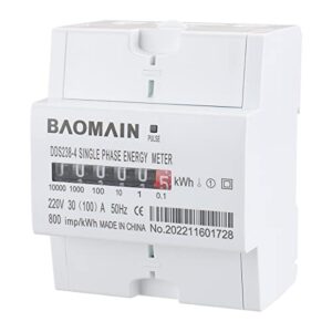 baomain dds238-4 (30-100) single phase din-rail kilowatt hour kwh meter 220v 100a