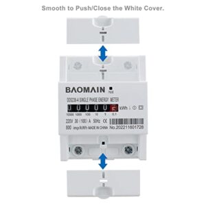 Baomain DDS238-4 (30-100) Single Phase DIN-Rail Kilowatt Hour kwh Meter 220V 100A