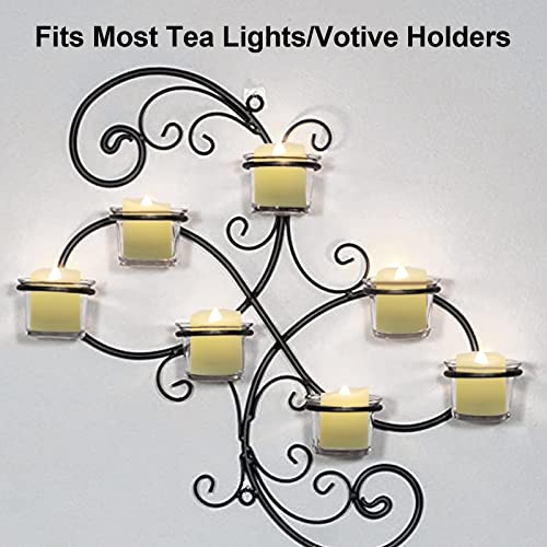 Flameless Candles Tea Lights Candles with Remote, Battery Operated Candles LED TeaLights with Timer Votive Candles Unscented Outdoor Warm White Fake Candles Flickering Candles 200 Hours,6 Set x 1.8"