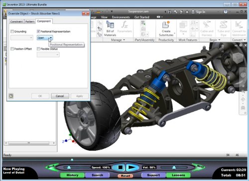 Autodesk Inventor 2013: Assemblies and Advanced Concepts – Video Training Course