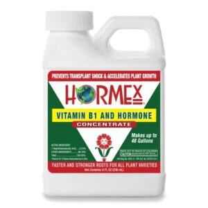 hormex vitamin b1 rooting hormone concentrate - rooting hormone for hydroponics, aeroponics, established plants, cuttings and more, indoor and outdoor plant growth stimulator concentrate - (8oz)