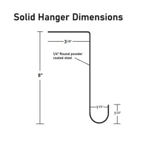 Alumahangers Solid Powder Coated Steel for Non-Insulated Spanish Brown Alumawood Patio Covers (6 Pack)