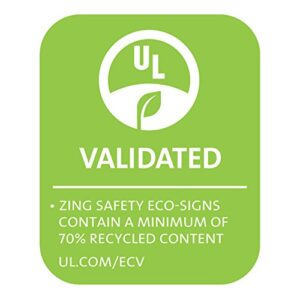 Zing Green Products 1920S Recycled Polystyrene "Warning Biohazard Authorized Personnel Only" Safety Label, Self-Adhesive, 7" Length, 5" Width, Black on Orange, Pack of 2