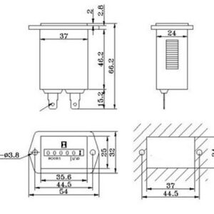 Mechanical Engine Hour Meter AC 110V 120V 220V 230V for Air Compressor Golf cart Club House Generator ATV Chainsaw Tiller Chipper