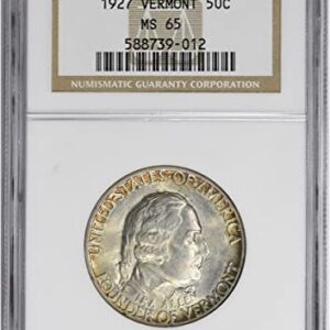 1927 Vermont Commemorative Silver Half MS65 NGC