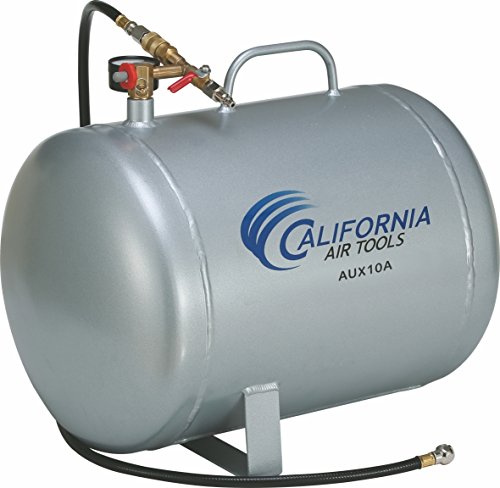 California Air Tools CAT-AUX10A Lightweight Portable Aluminum Air Tank, 10 Gallon, Silver