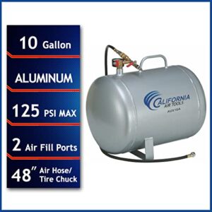 California Air Tools CAT-AUX10A Lightweight Portable Aluminum Air Tank, 10 Gallon, Silver