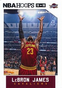 lebron james 2015 2016 hoops nba basketball series mint card 14 m (mint) shipped in protective screwdown case