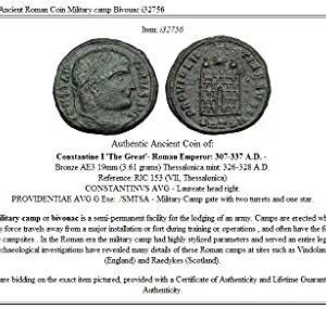 1 IT Constantine I the Great 326AD Ancient Roman Coin Denomination_in_description Good