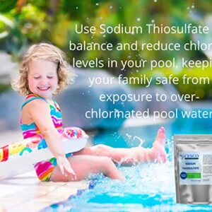 Pool Dechlorinator Sodium Thiosulfate Pentahydrate 5 lbs by Cesco Solutions - Premium Chlorine Neutralizer for Pools, Aquarium, Pond - Technical-Grade Chlorine Remover for Hot Tubs - Bulk Package