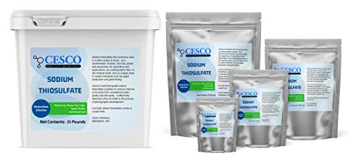 Pool Dechlorinator Sodium Thiosulfate Pentahydrate 5 lbs by Cesco Solutions - Premium Chlorine Neutralizer for Pools, Aquarium, Pond - Technical-Grade Chlorine Remover for Hot Tubs - Bulk Package