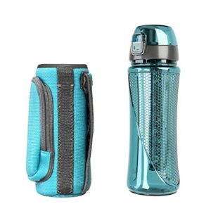 Invigorated Water Alkaline Water Filter Bottle With Carry Case - Enhanced Hydration - Integrated Water Filtration System - Portable Alkaline Water Bottle - PH Water Bottle Alkaline - 25oz-750ml (Aqua)