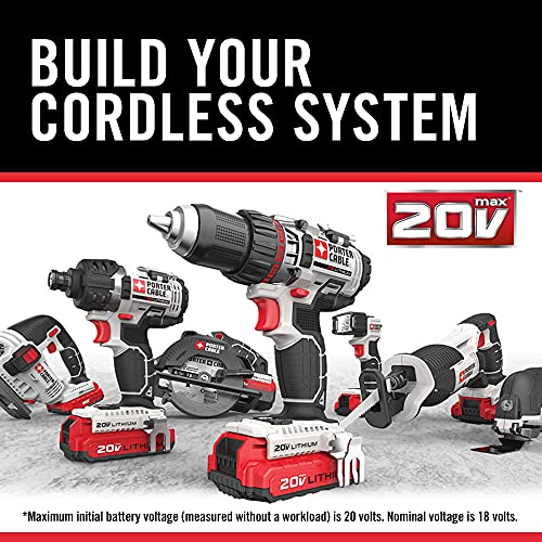 PORTER-CABLE 20V MAX Hammer Drill Kit, Compact, Cordless (PCC621LB)