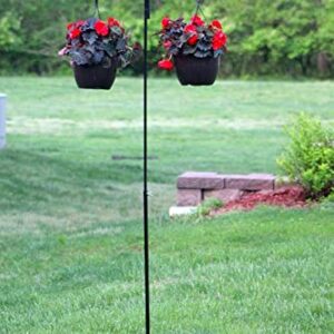 Ashman Black Shepherd Hook 65 Inch (2 Pack), 12MM Thick, Super Strong, Rust Resistant Steel Hook Ideal to use for at Hanging Wind Chimes, Hanging Plant Basket, Solar Light, Bird Feeder and More.