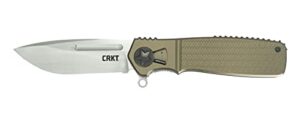 columbia river knife & tool crkt homefront aluminum folding pocket knife: take apart field strip, satin blade, flipper open, liner lock, aluminum handle, deep carry pocket clip k270gkp