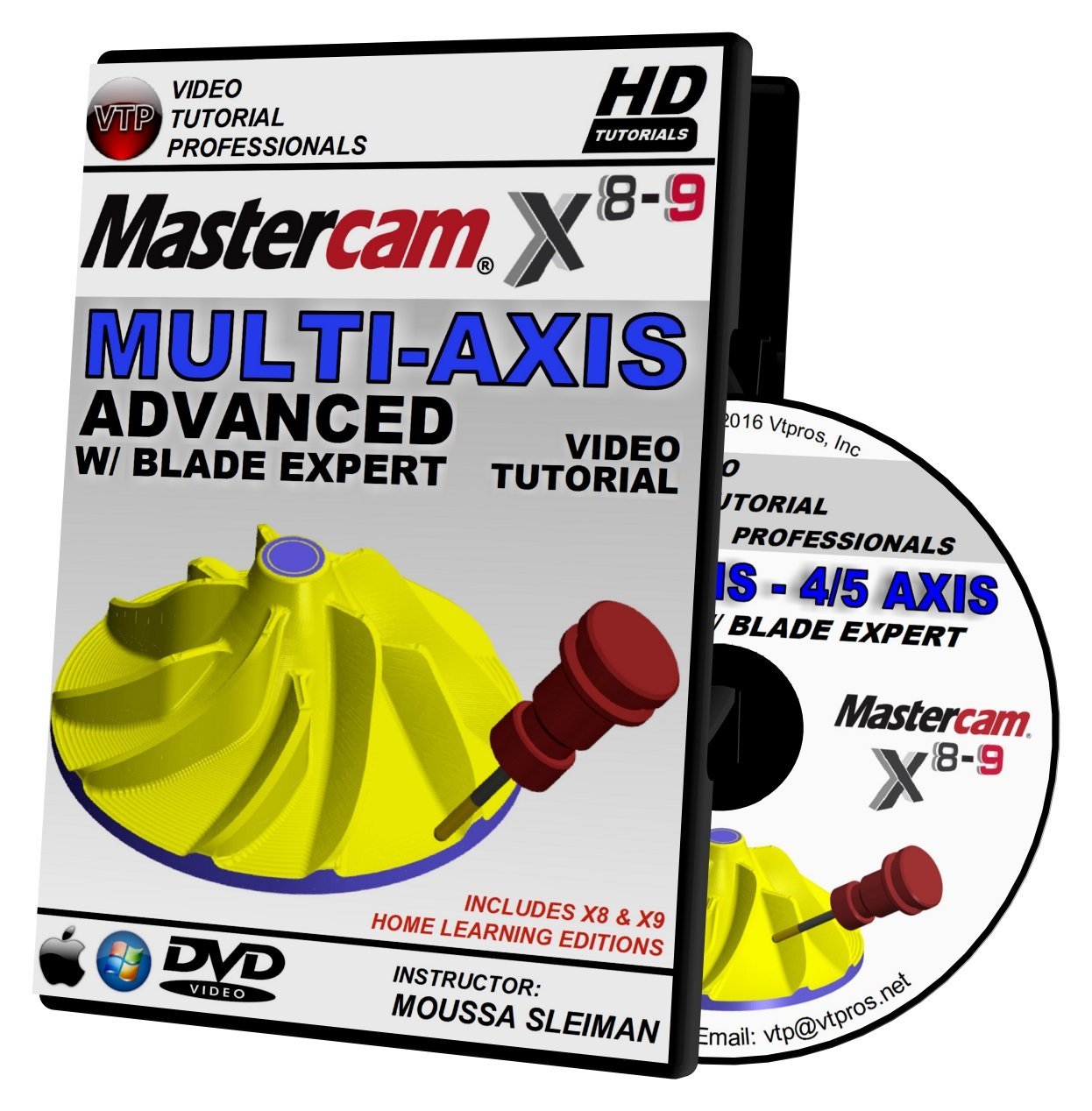 Mastercam X8-X9 MULTI-AXIS 4/5 AXIS Advanced w/ Blade Expert Video Tutorial