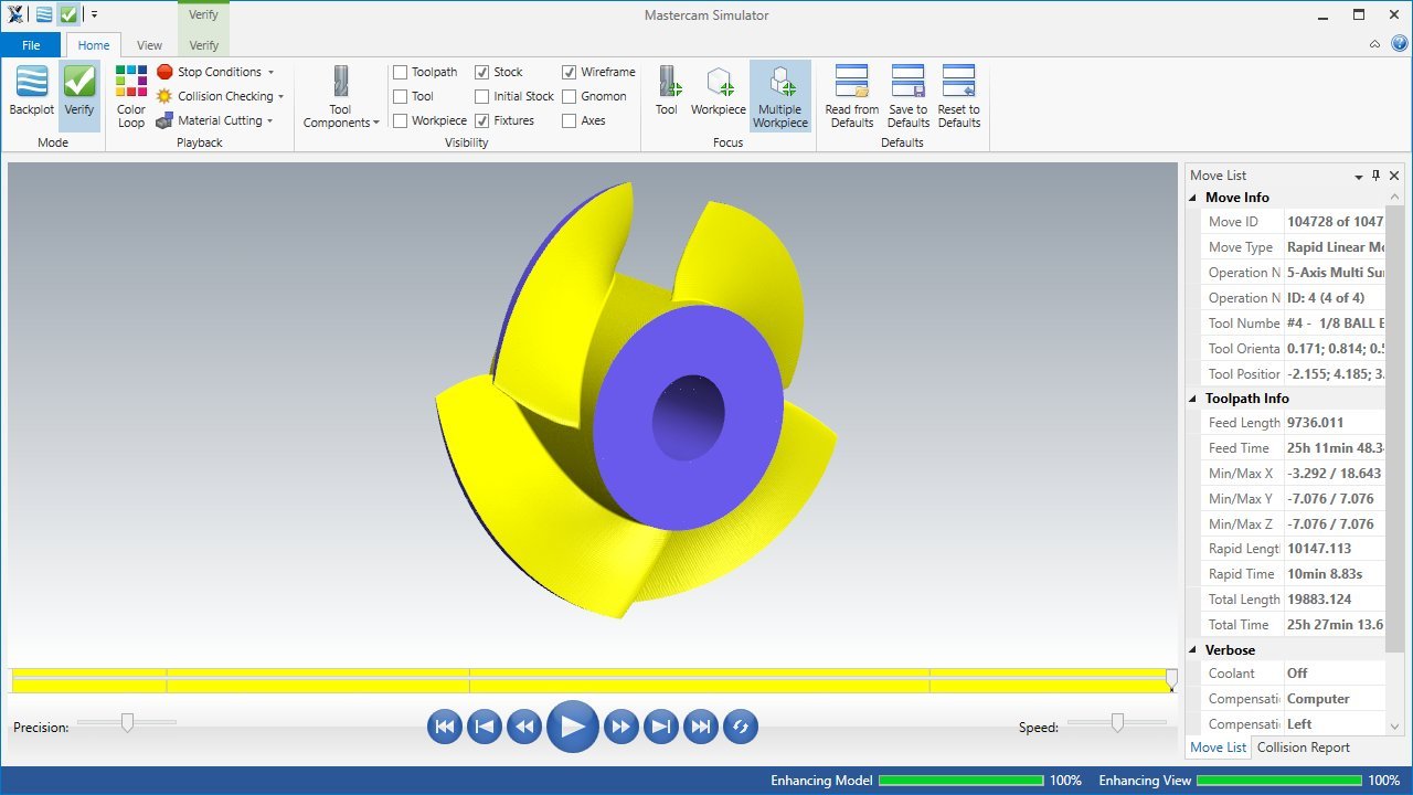 Mastercam X8-X9 MULTI-AXIS 4/5 AXIS Advanced w/ Blade Expert Video Tutorial