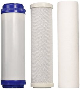 3 pcs reverse osmosis (ro) water filter set- sediment,gac,carbon block -10" x 2.5"