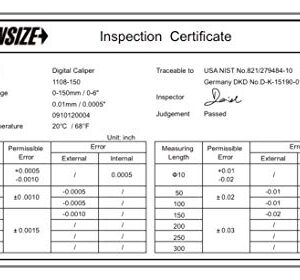 INSIZE 1114-150A Electronic Caliper, 0-6"