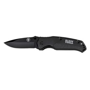 klein tools 44220 pocket knife, black, drop point blade