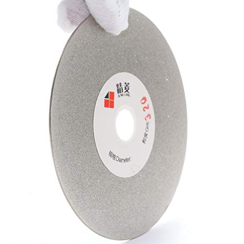 JINGLING 4" inch 100mm Diamond Flat Lap Disc Coated Grinding Disk Grit 320 Medium