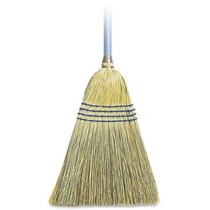 genuine joe gjo12002ea lightweight corn/fiber maids broom, natural