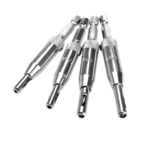 muxsam 4pcs hinge drill bit set, self-centering hinge tapper core drill bit tools for woodworking adjustable door window cabinet hole reamer(5/64'' 7/64'' 9/64'' 11/64'')