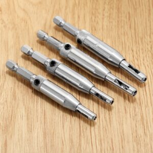 MUXSAM 4PCS Hinge Drill Bit Set, Self-Centering Hinge Tapper Core Drill Bit Tools for Woodworking Adjustable Door Window Cabinet Hole Reamer(5/64'' 7/64'' 9/64'' 11/64'')