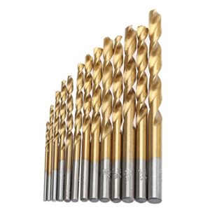 muxsam 13pcs hss straight shank twist drill bit set 1.5-6.5mm high speed steel tools