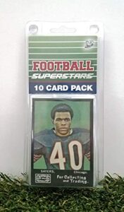 gale sayers- (10) card pack nfl football superstar gale sayers starter kit all different cards. comes in custom souvenir case! perfect for the sayers super fan! by 3bros