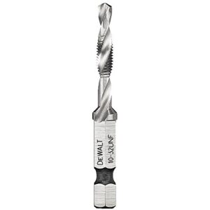 dewalt dwadtqtr1032 impact ready 10-32 unf drill tap, 1/4" capacity