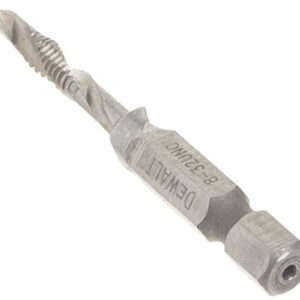 DEWALT DWADTQTR832 Impact Ready 8-32 UNC Drill Tap, 1/4" Capacity