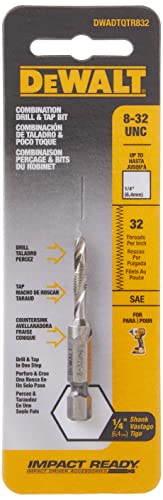 DEWALT DWADTQTR832 Impact Ready 8-32 UNC Drill Tap, 1/4" Capacity