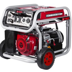 A-iPower SUA12000EC 12000-Watt Gas Powered Generator W/Electric Start (CARB/EPA), 12000 Watt, Wheel Kit Included