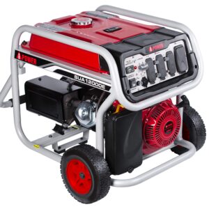 A-iPower SUA12000EC 12000-Watt Gas Powered Generator W/Electric Start (CARB/EPA), 12000 Watt, Wheel Kit Included