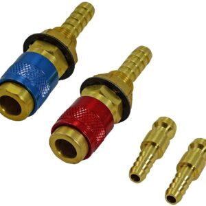 RIVERWELD Argon Quick Connect Fittings Hose Connector For PTA DB SR WP 9 17 18 26 TIG Welding Torch 2set