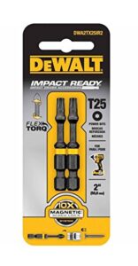 dewalt dwa2tx25ir2 2" t25 flextorq bit 2 count