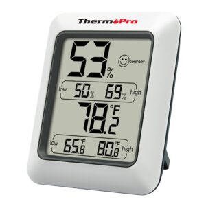 thermopro tp50 digital hygrometer indoor thermometer room thermometer and humidity gauge with temperature monitor