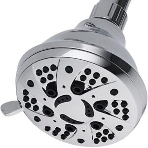 aquadance chrome finish 6-setting shower head for maximum power. enjoy 2.5 gpm spiral high performance luxury even under low water pressure