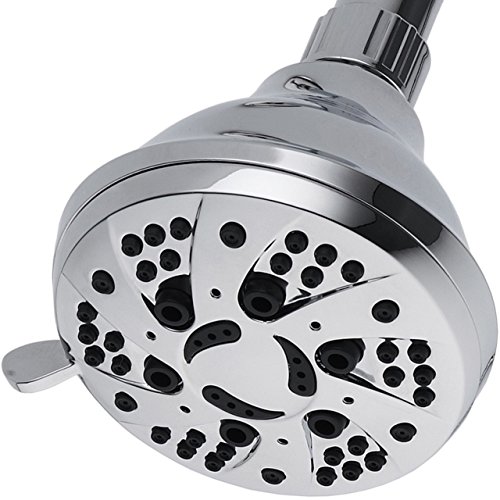 AquaDance Chrome Finish 6-Setting Shower Head for Maximum Power. Enjoy 2.5 gpm Spiral High Performance Luxury Even Under Low Water Pressure