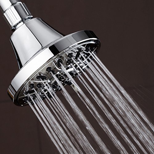 AquaDance Premium High Pressure 6-setting 4-Inch Shower Head for the Ultimate Shower Spa Experience! Officially Independently Tested to Meet Strict US Quality & Performance Standards!